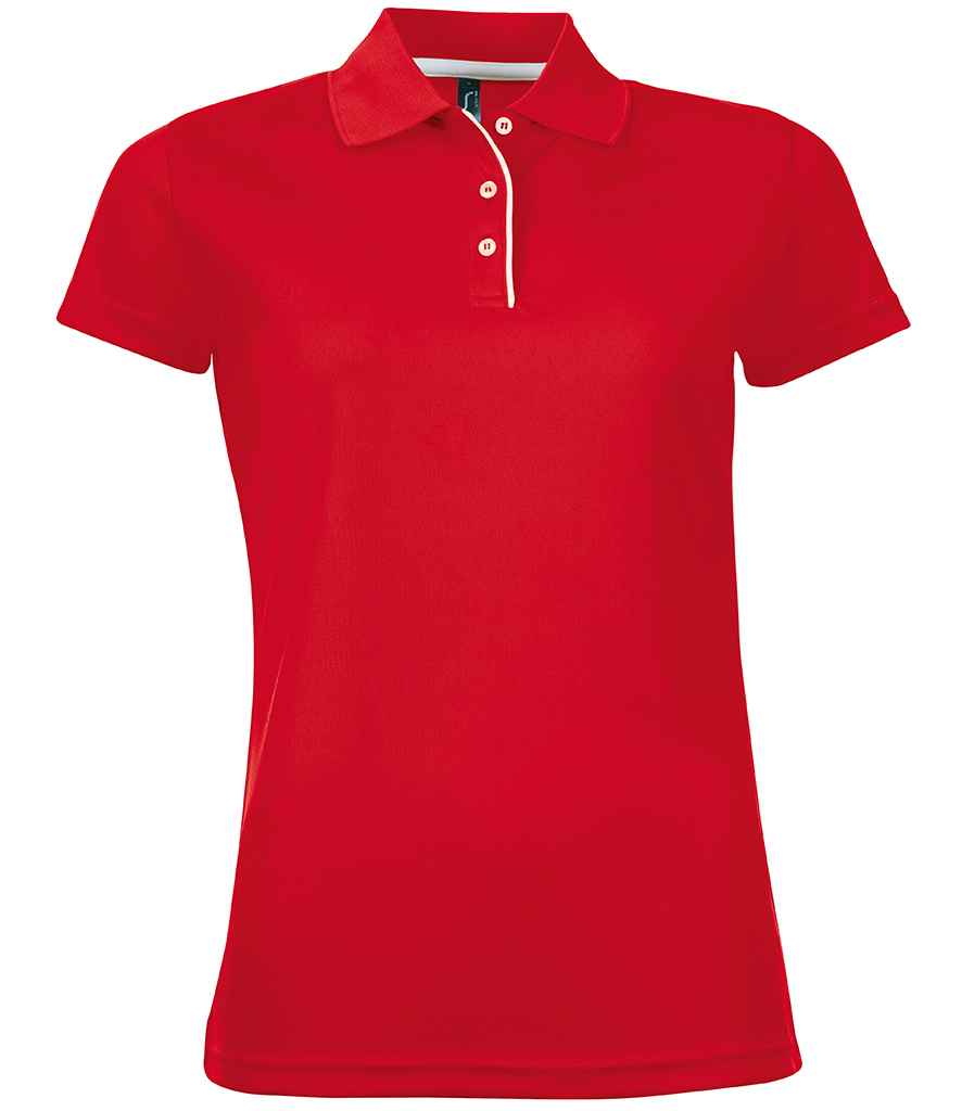 SOL'S Ladies Performer Piqué Polo Shirt | Red