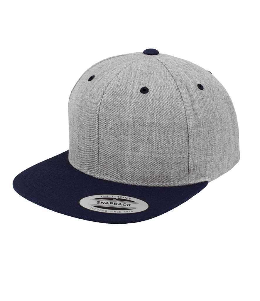 Flexfit Two Tone Classic Snapback Cap | Heather Grey/Navy