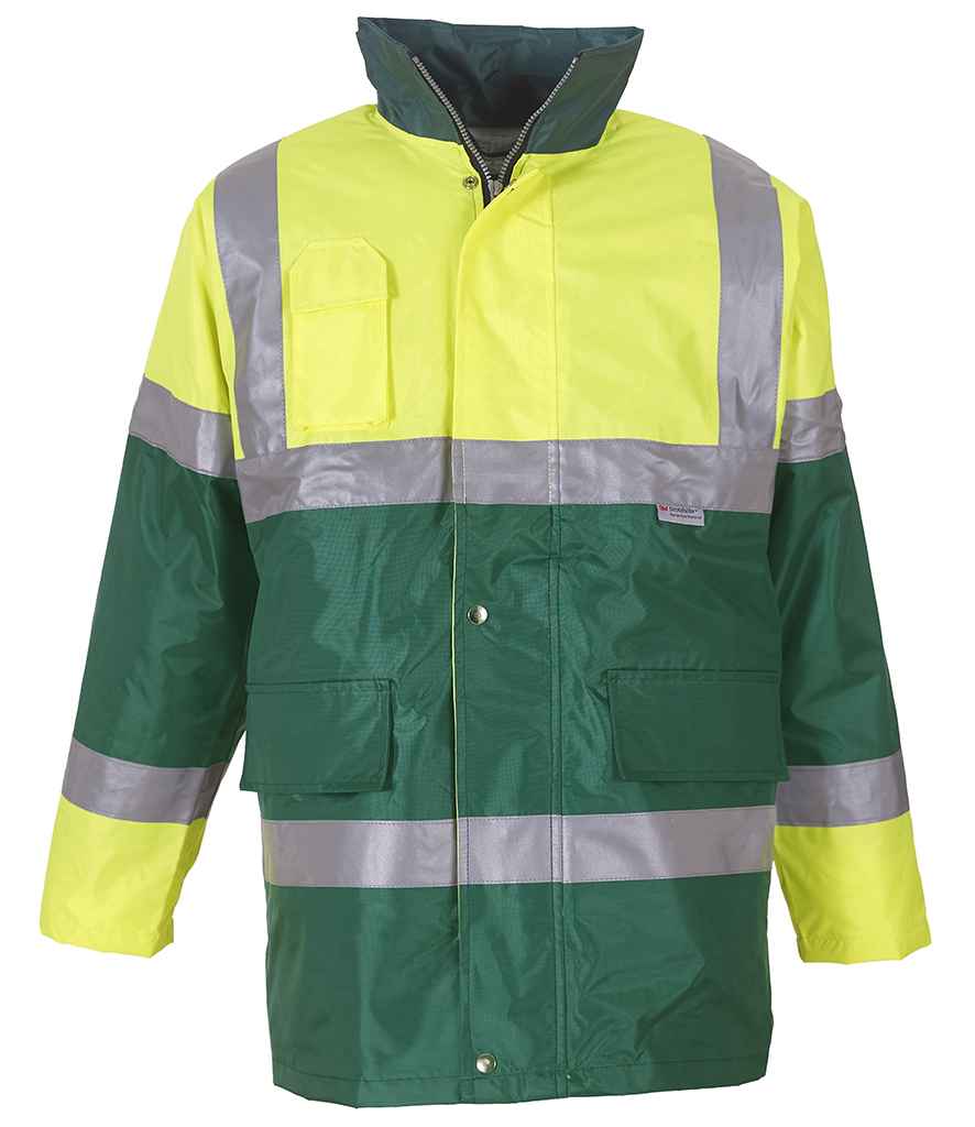 Yoko Hi-Vis Contrast Jacket | Yellow/Paramedic Green